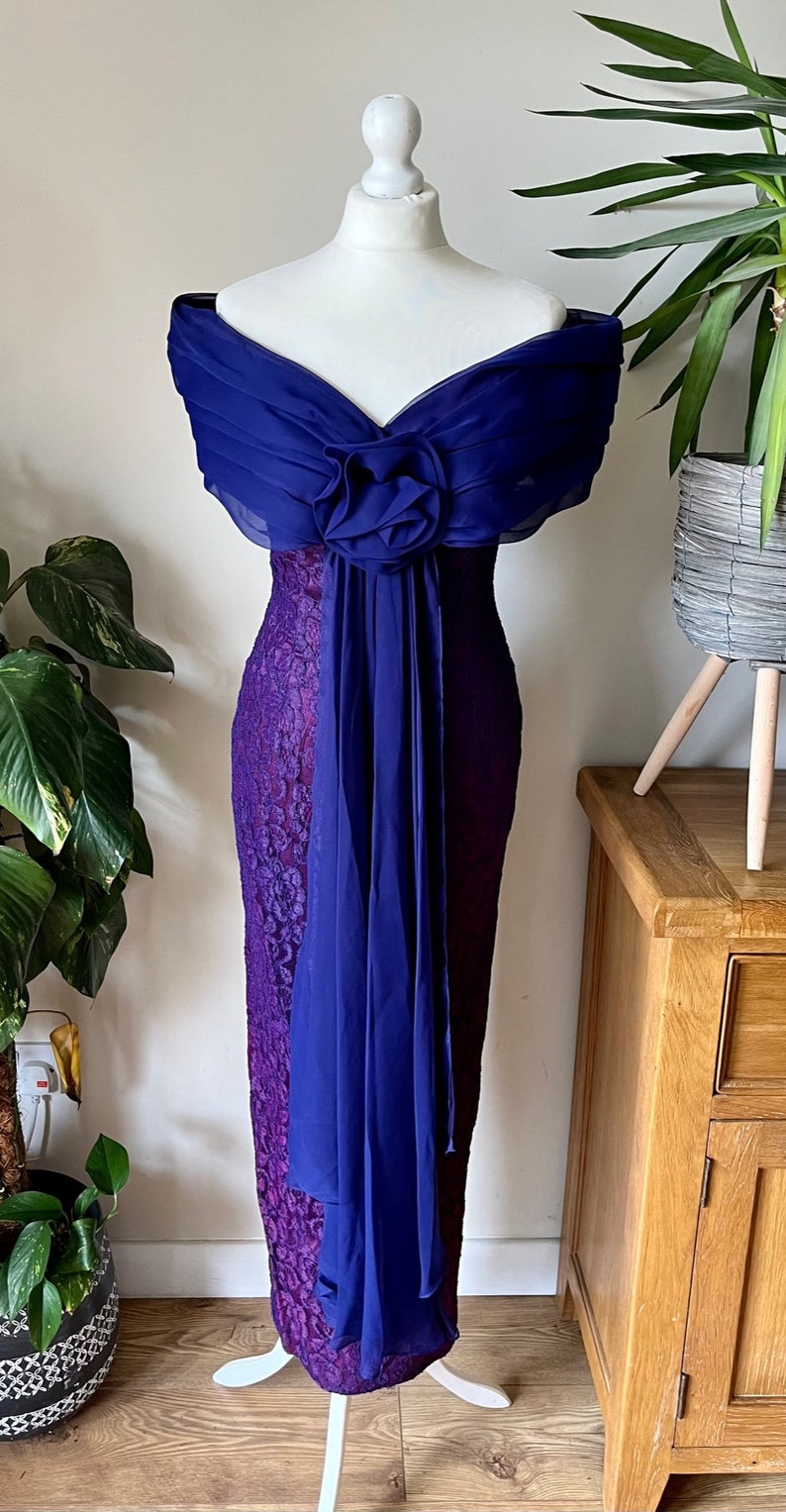 Stunning Rare 80s Purple Lace Prom Dress From Designer Jessica - Etsy