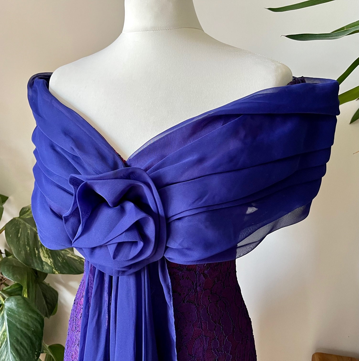 Stunning Rare 80s Purple Lace Prom Dress From Designer Jessica - Etsy