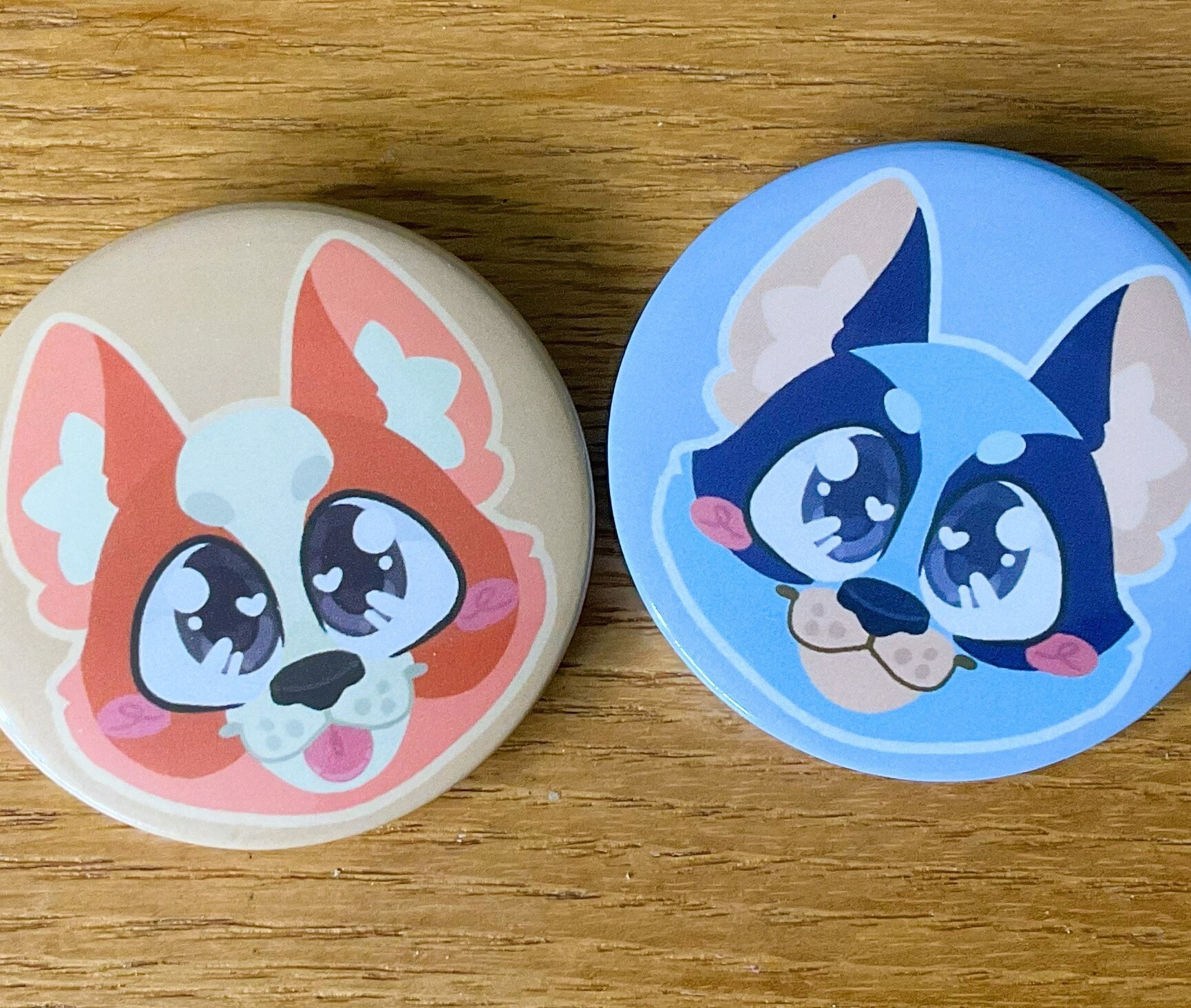 Bluey and Bingo Button Badges 44mm - Etsy