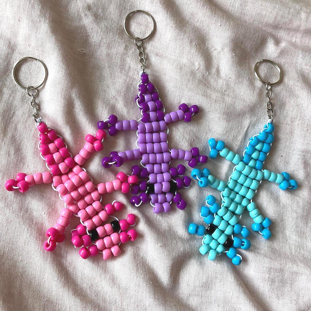 Kandi Axolotl Keychain - Etsy