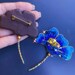 Poppy Flower, Ukrainian Brooch. Embroidery Beaded Blue Yellow Flower to ...