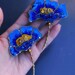 Poppy Flower, Ukrainian Brooch. Embroidery Beaded Blue Yellow Flower to ...