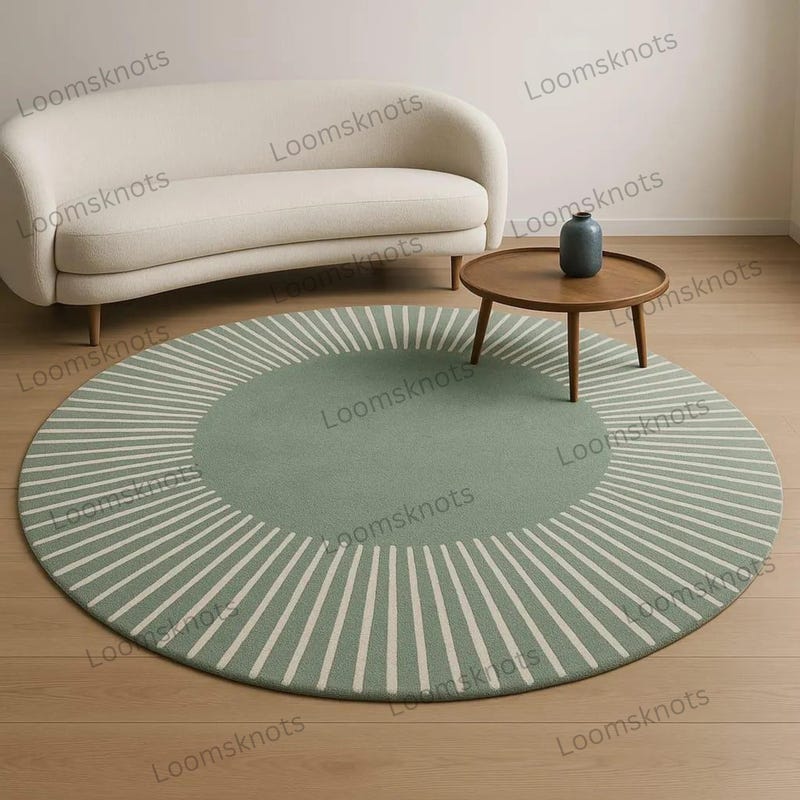 Sunburst Circular Rug - Etsy