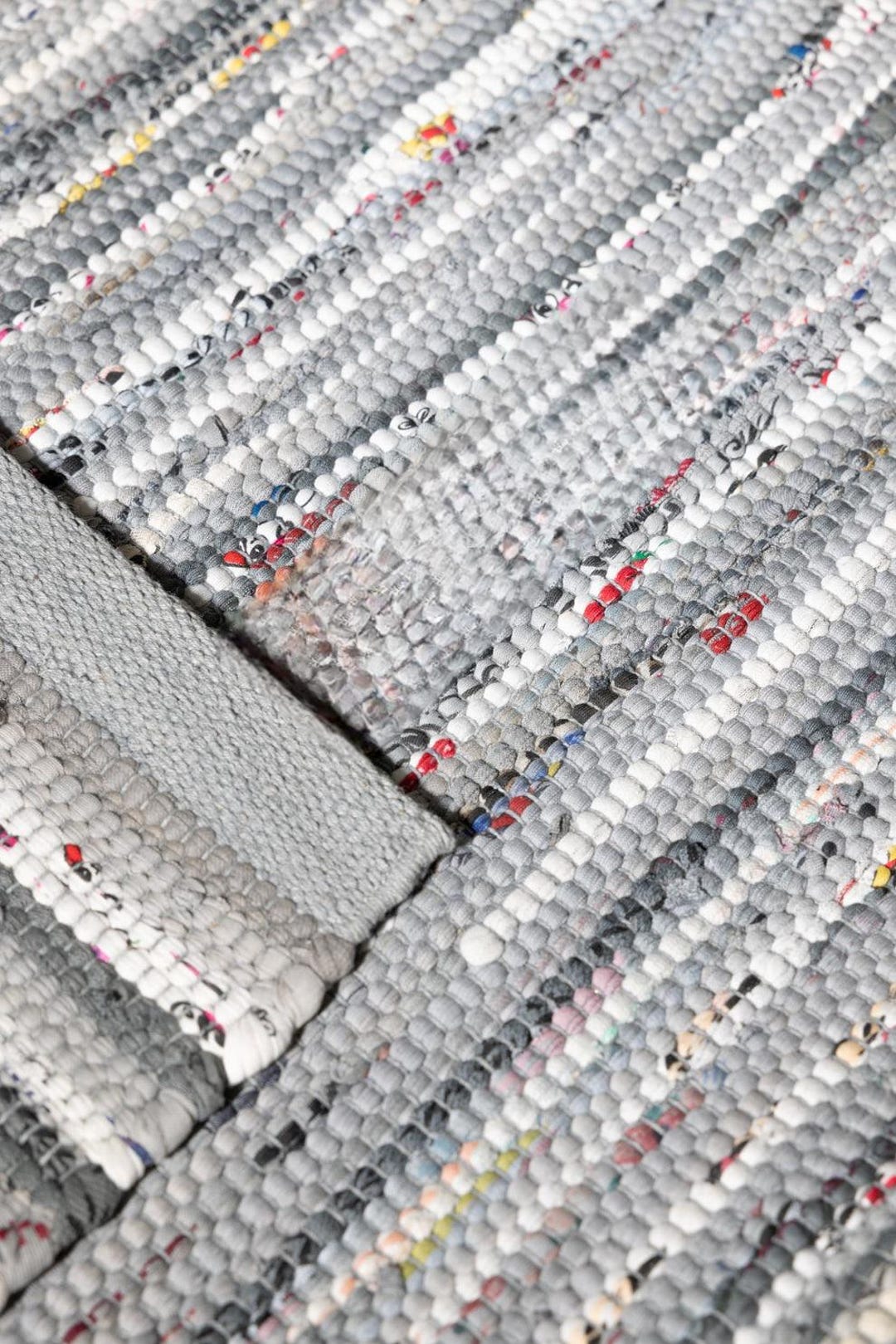 Handwoven Neutral Gray Cotton Runner Rug: 75x300 Custom Size - Etsy