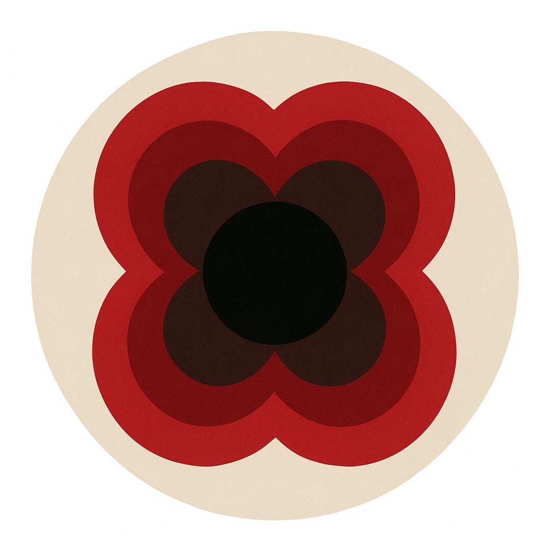 Modern Poppy Hand Tufted Modern Red and Ivory Wool Rug for Living Room ...