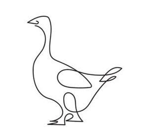 Goose Line Drawing - Etsy