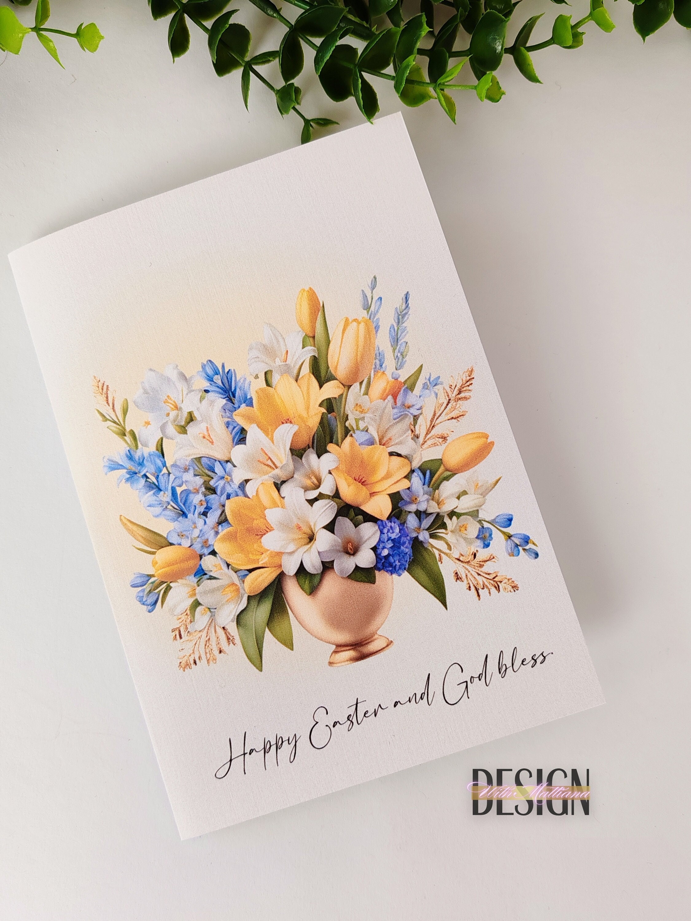 Happy Easter Printable Card Instant Download PDF Easter Card Template ...