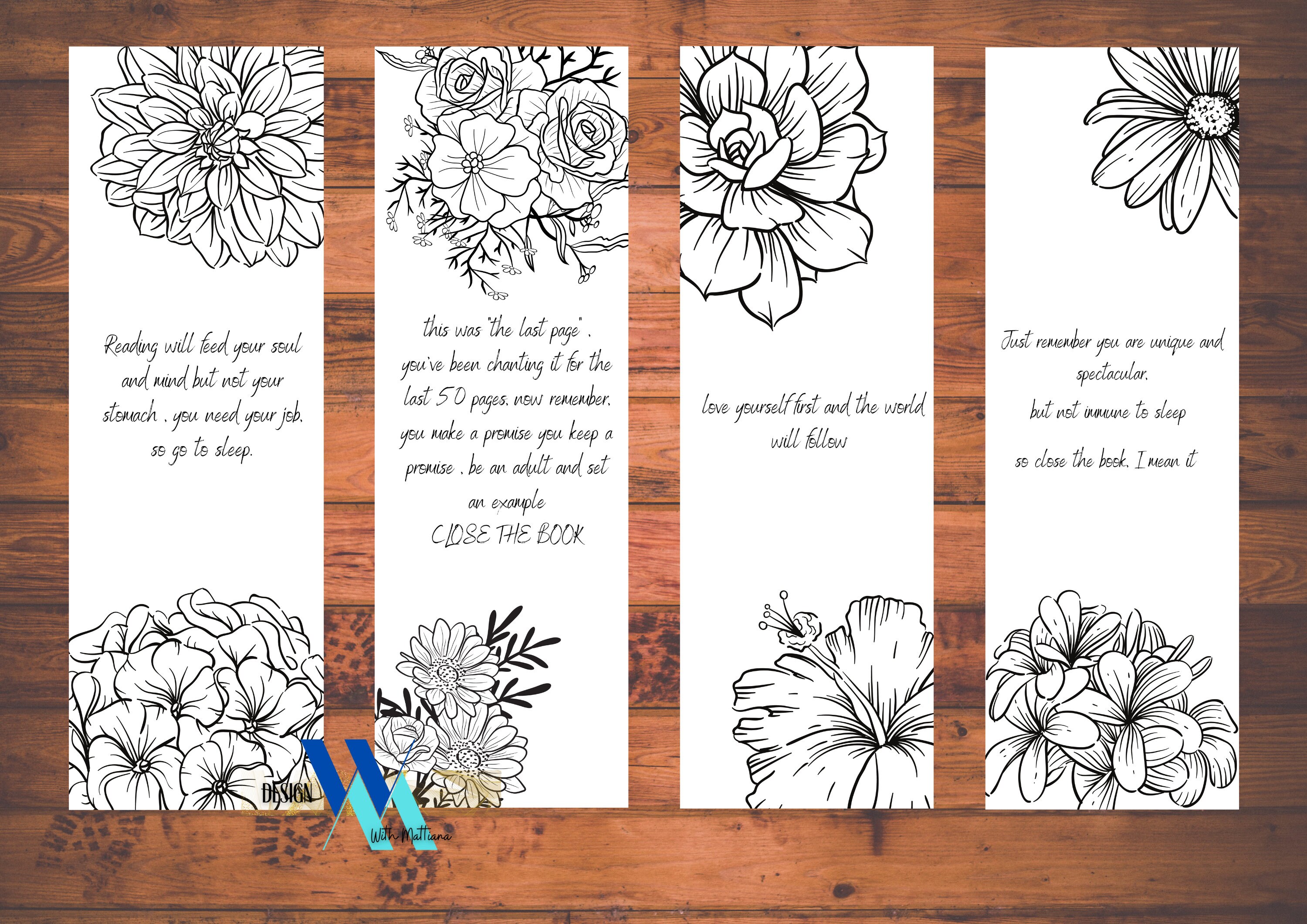 Printable Bookmark | Printable PNG | Digital File | Bookmark PNG ...