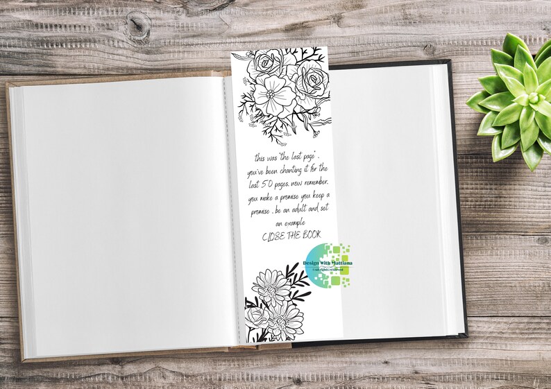 Printable Bookmark Printable PNG Digital File Bookmark - Etsy