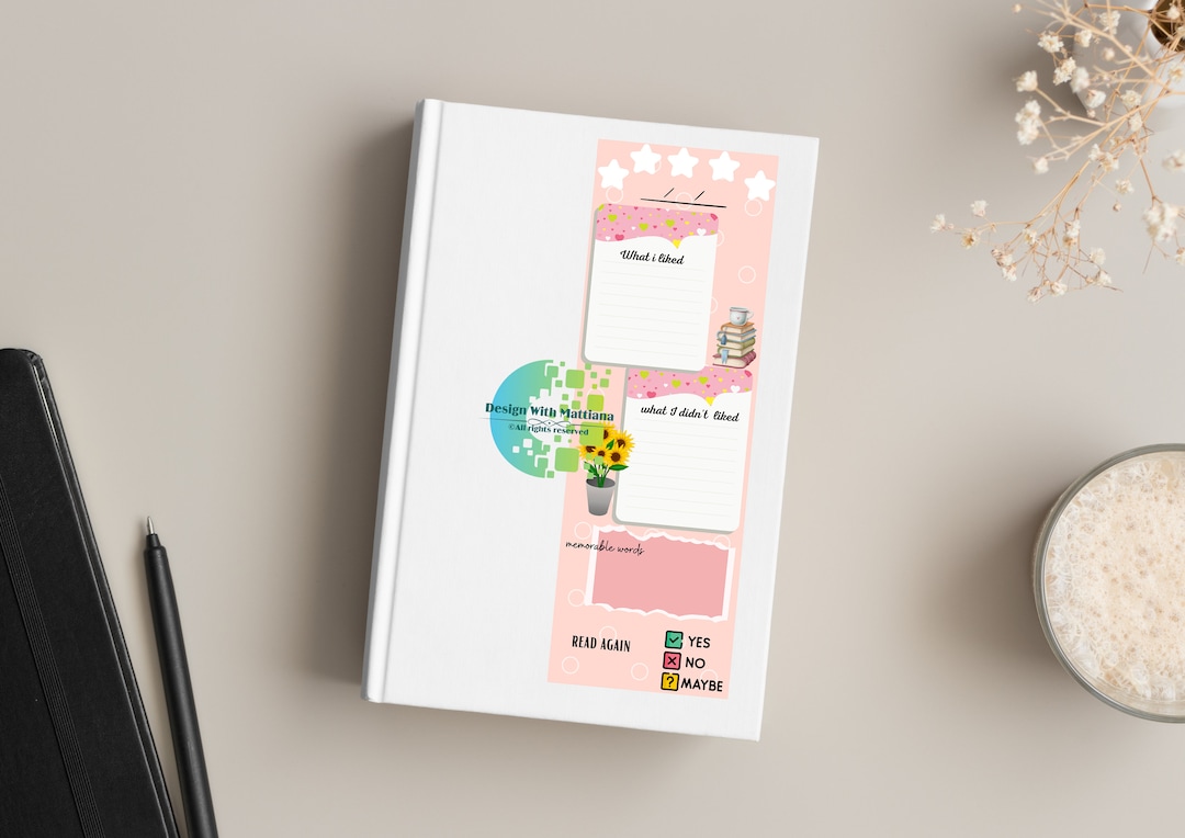 Printable Bookmark | Printable PNG | Digital File | Bookmark PNG ...