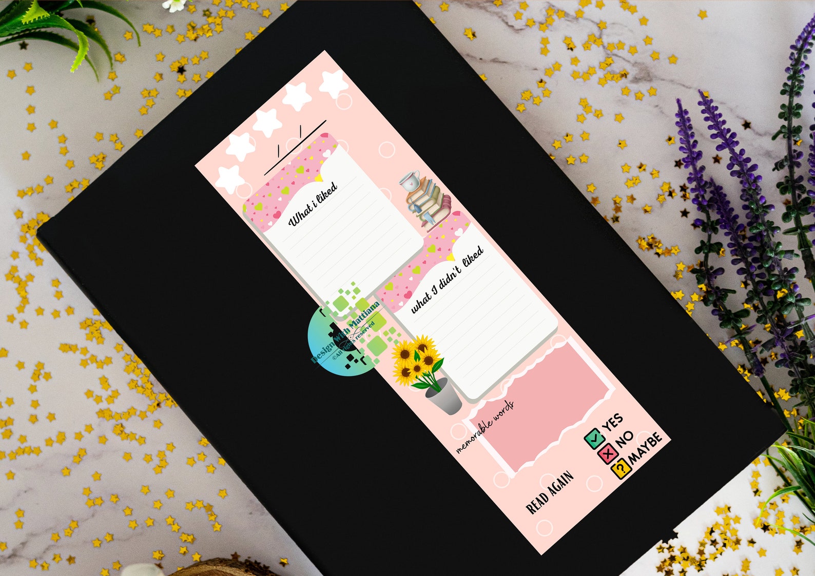 Printable Bookmark | Printable PNG | Digital File | Bookmark PNG ...