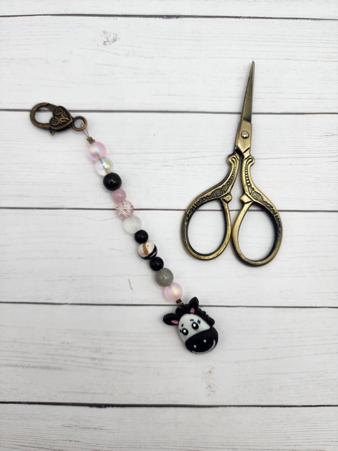 Zebra - Keychain, Scissor Fob, Purse Charm, Charm, Zipper Pull ...