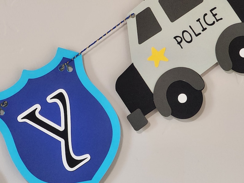 Police Officer Birthday Banner - Police Car - Happy Birthday - Officer ...