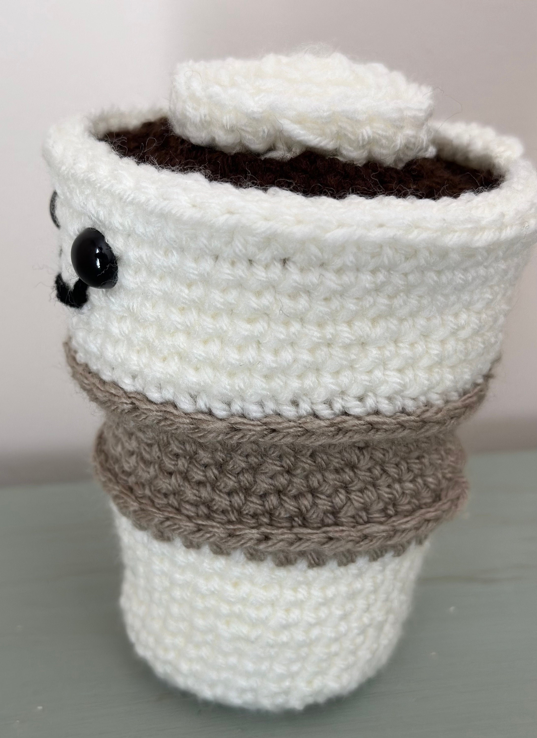 Coffee Cup Plushie | Coffee Toy | Crochet Coffee Cup - Etsy