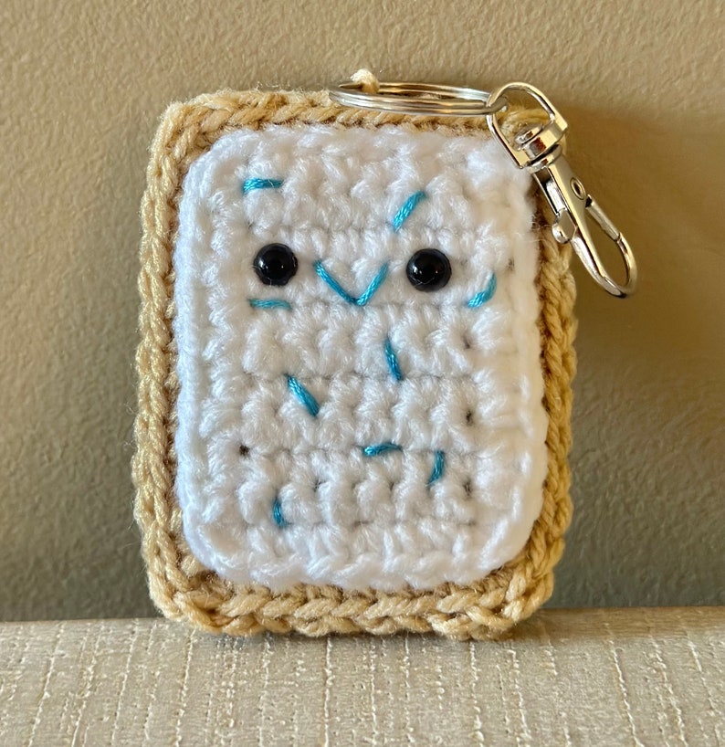 Crochet Poptart Keychain | Toaster Pastry Toy | Play Food - Etsy