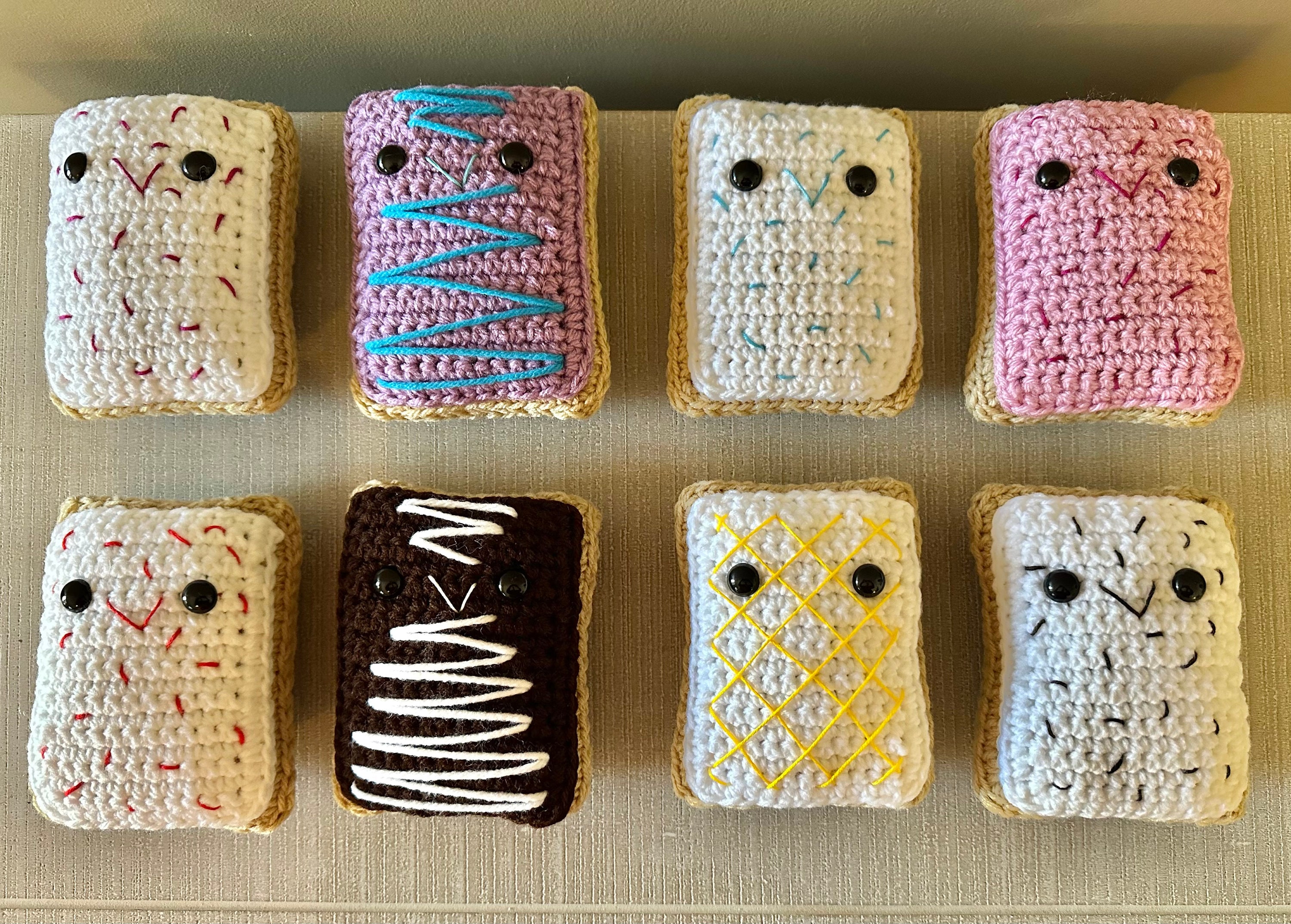 Crochet Poptart Plushie | Toaster Pastry Toy | Play Food - Etsy