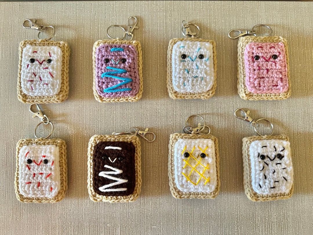 Crochet Poptart Keychain | Toaster Pastry Toy | Play Food - Etsy