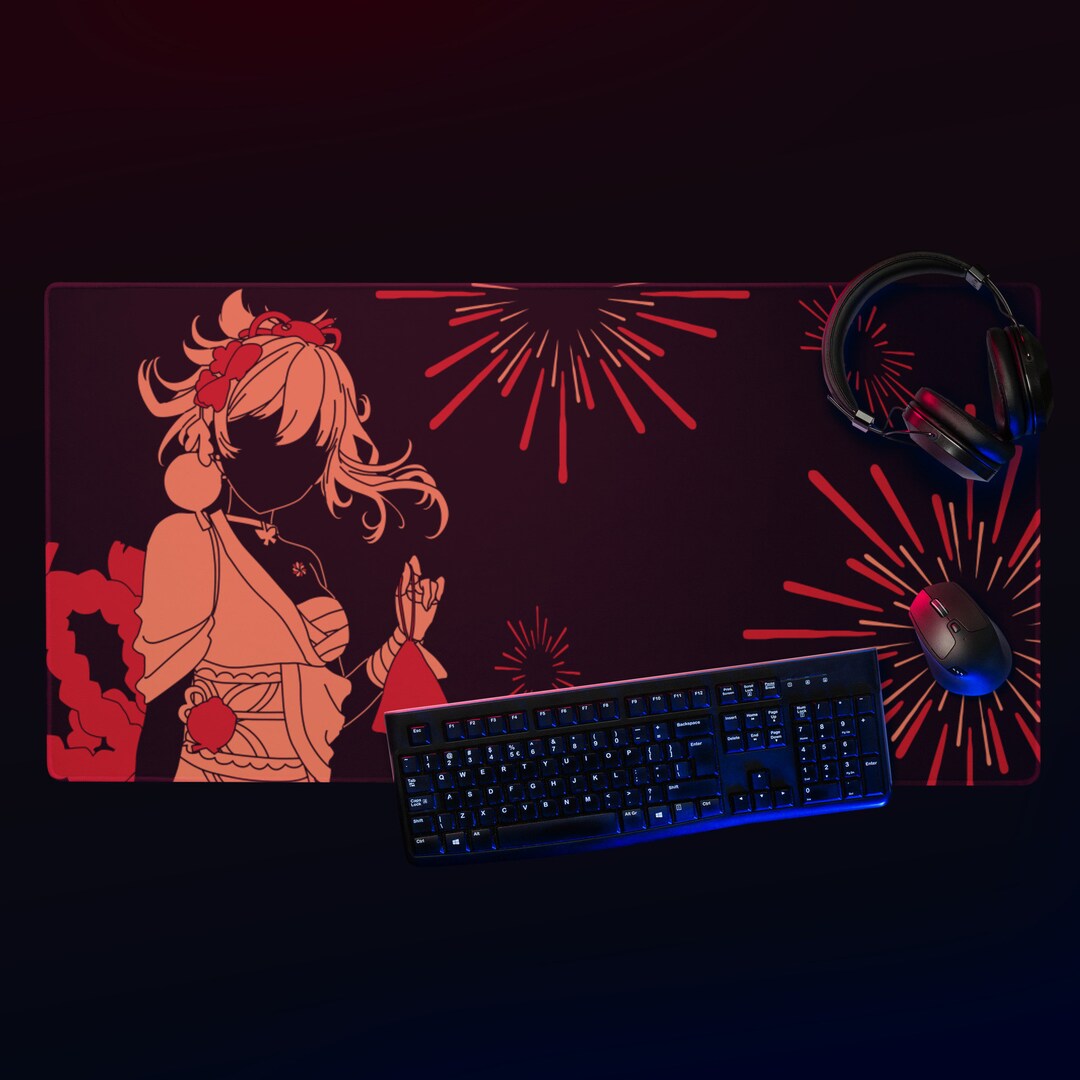 Gaming Mouse Pad Genshin Impact Yoimiya - Etsy