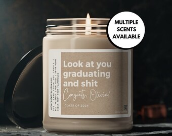 Funny Graduation Candle College Graduate Gift Nursing Phd Master's ...