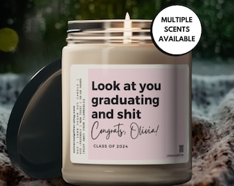 Funny Graduation Candle College Graduate Gift Nursing Phd Master's ...