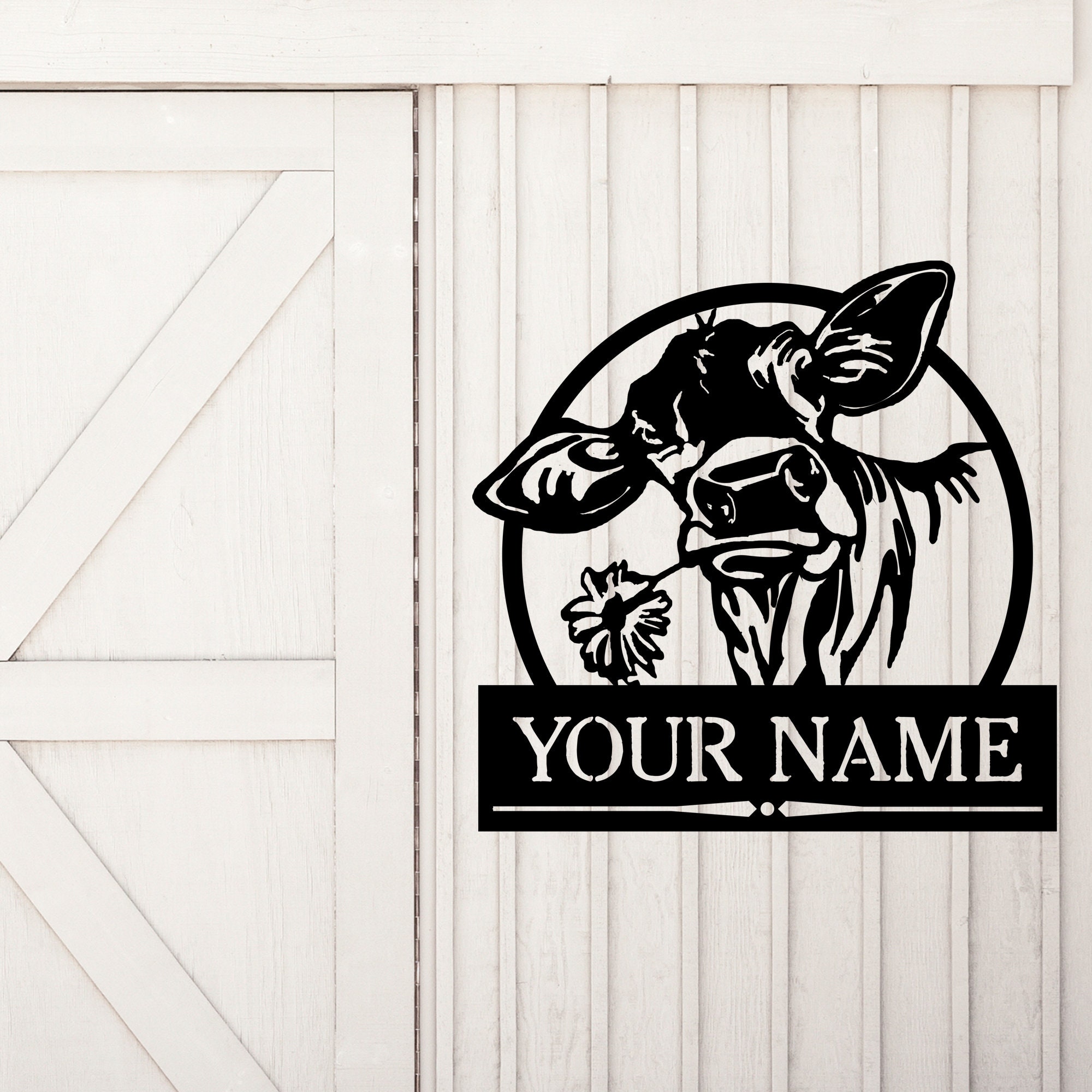 Personalized Cow Metal Signcustom Cow Farm Signcow Cattle - Etsy