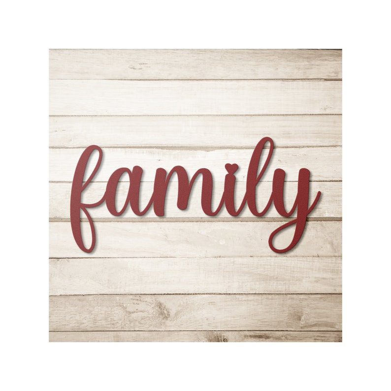 Family Metal Word Art Signfamily Metal Signfamily Wall - Etsy