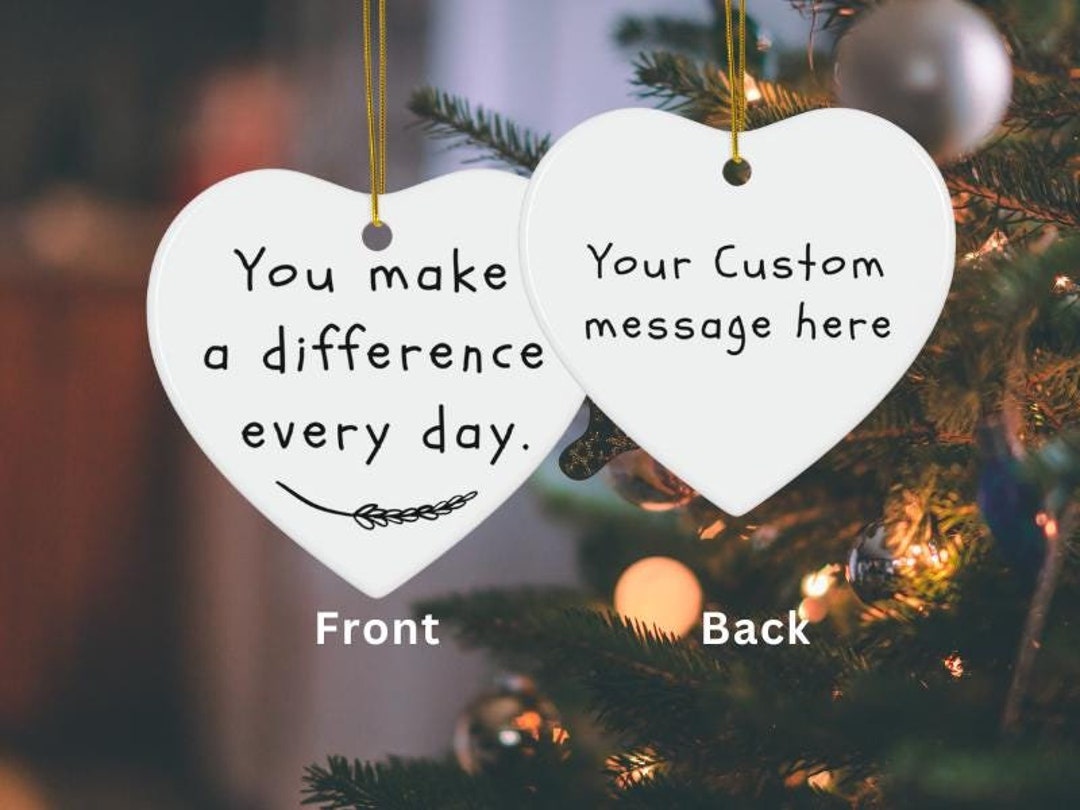 Thank You Christmas Ornament Thank You Gift 2024 Personalized Teacher ...