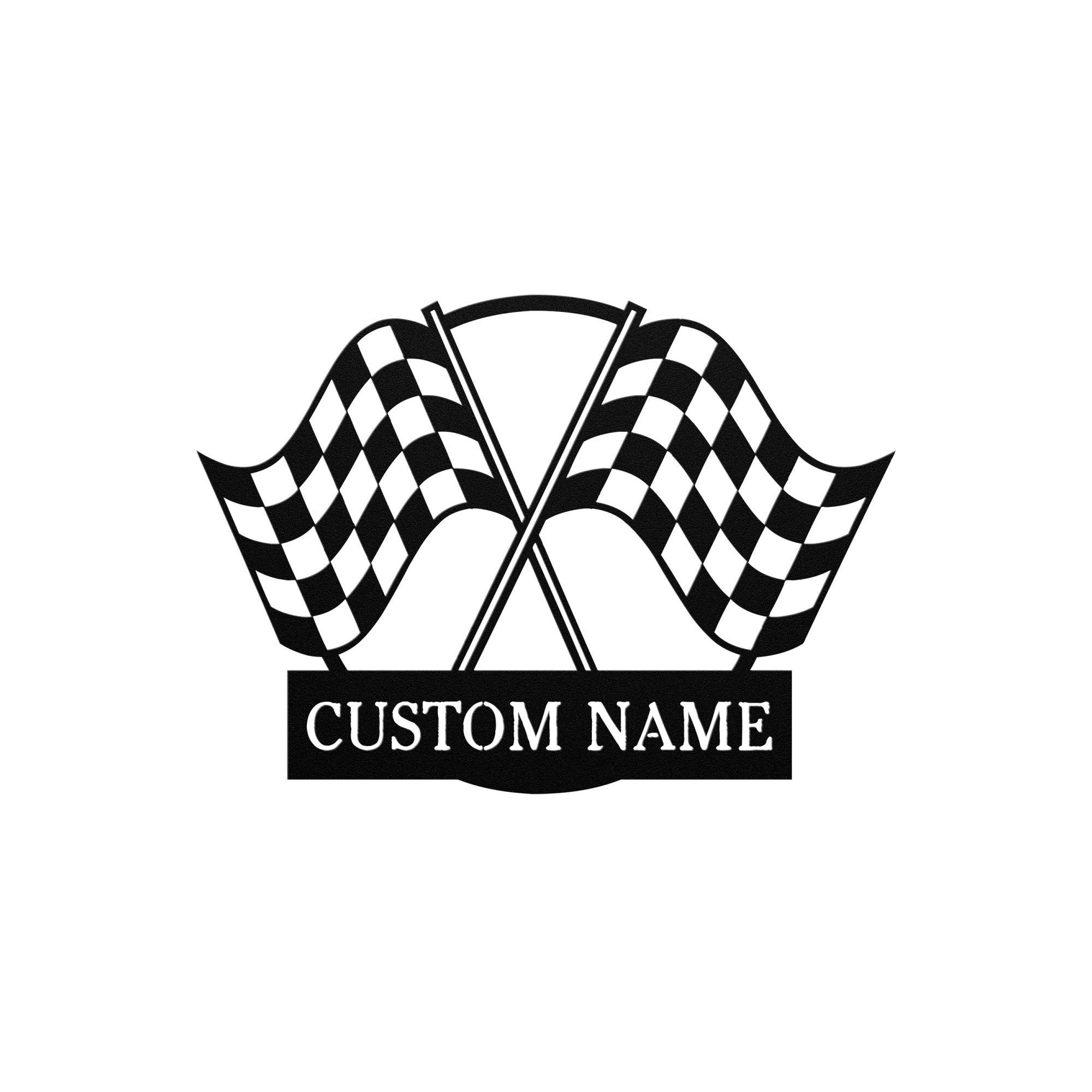 Customizable Metal Checkered Racing Flags Signrace Car - Etsy