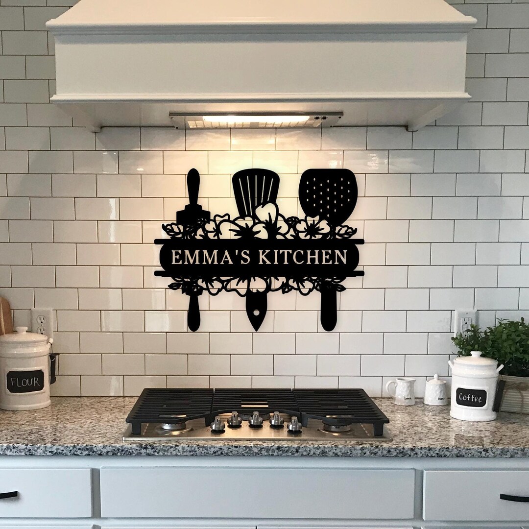 Customized Kitchen Metal Sign Kitchen Wall Art Kitchen Decor ...