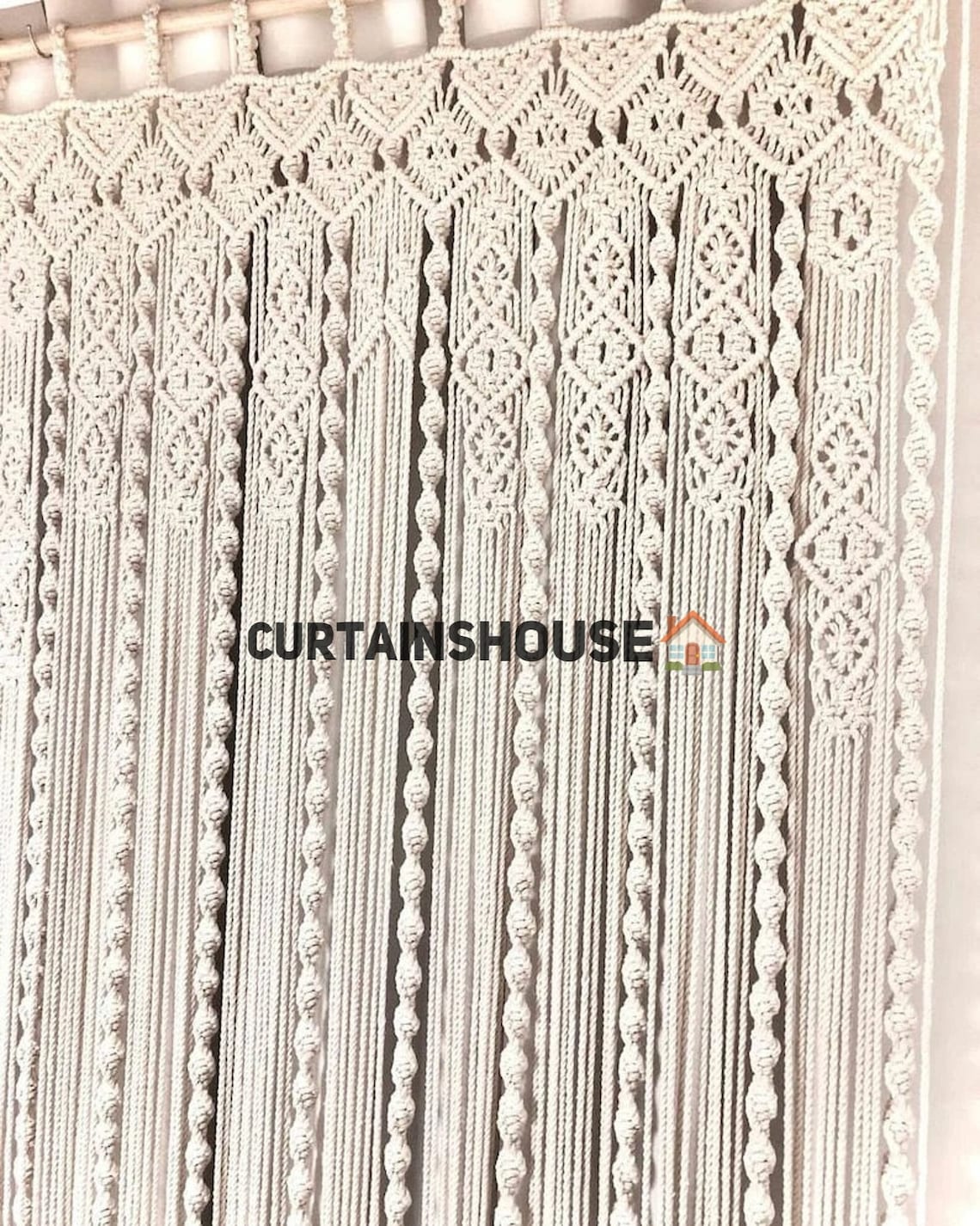 Large Macrame Curtain Macrame Wall Hanging Door Curtain - Etsy UK