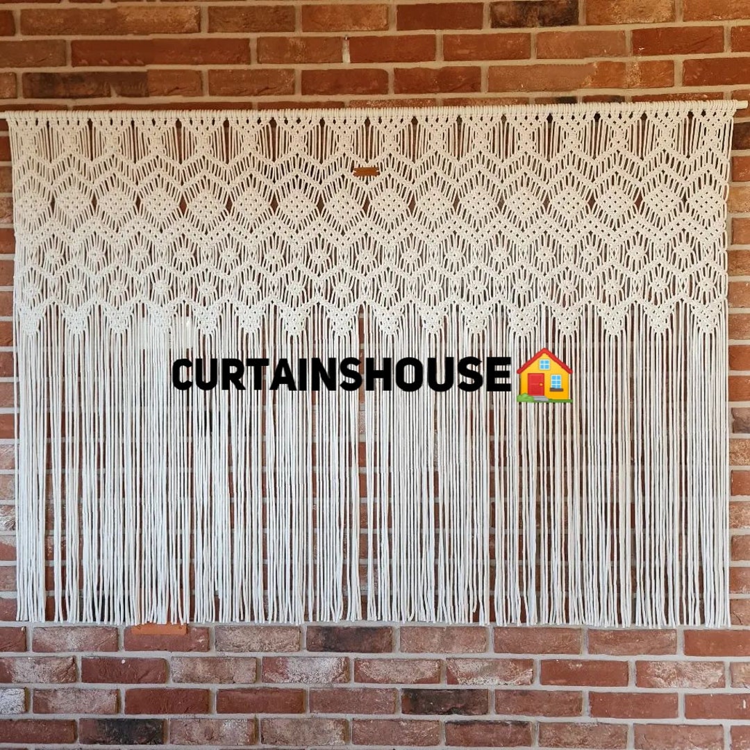 Macrame / Macramé Wall Curtain / Macrame / Macrame / Macrame Door ...