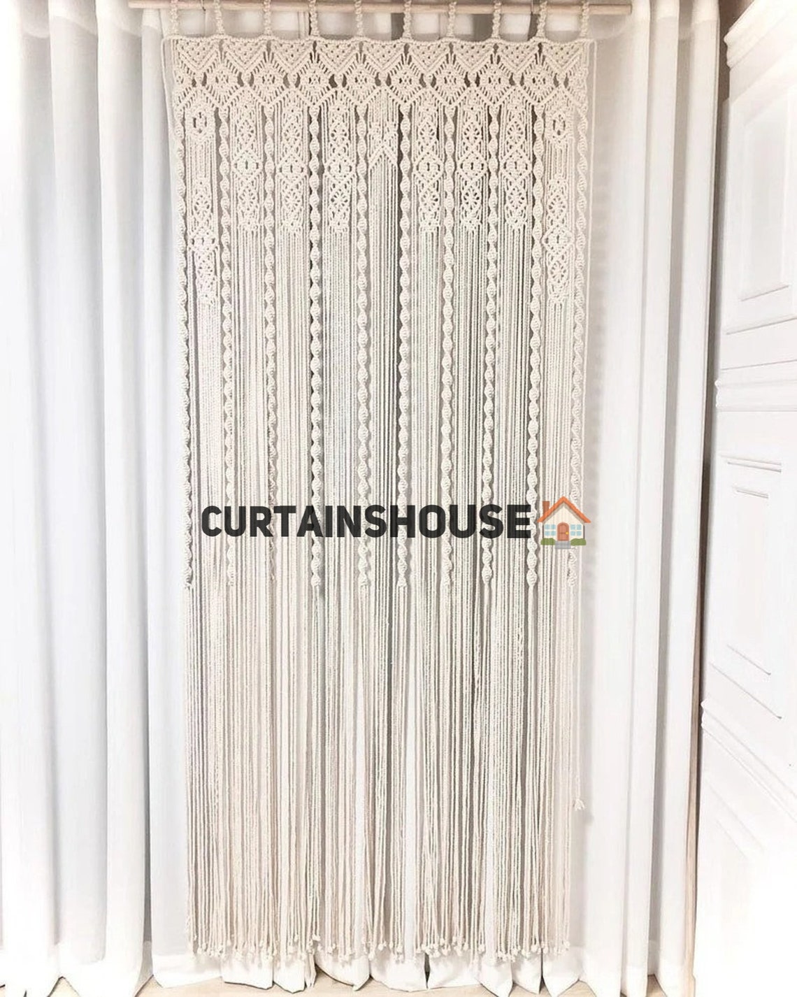 Large Macrame Curtain Macrame Wall Hanging Door Curtain - Etsy UK