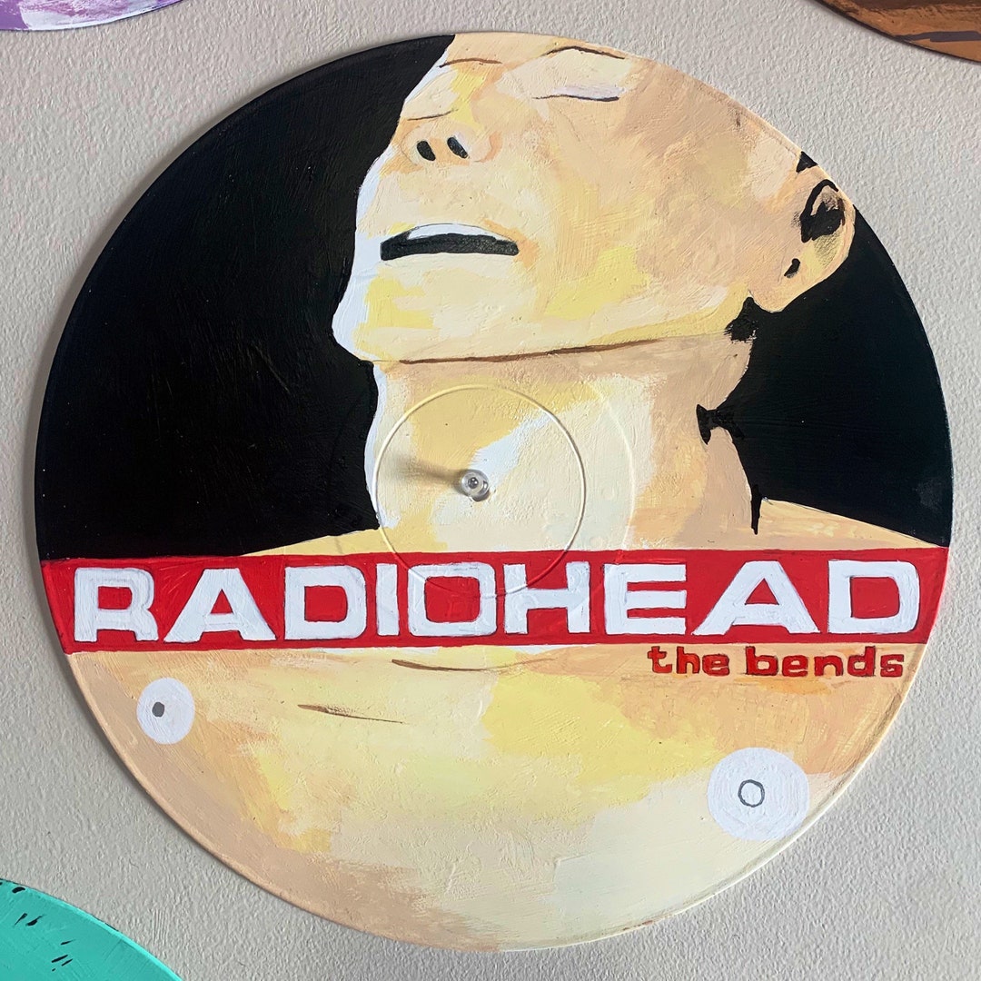 Radiohead the Bends Hand-painted Album Cover on Vinyl Record - Etsy