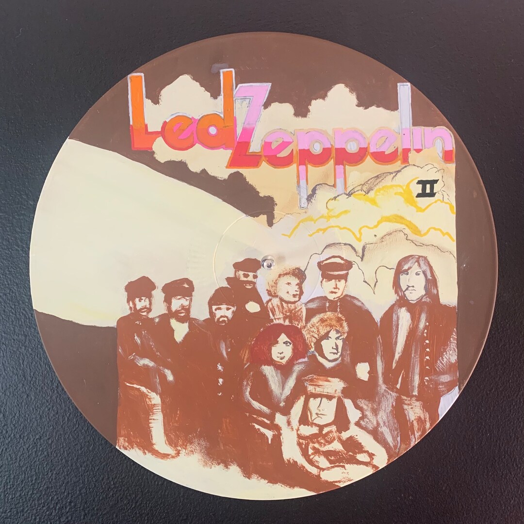 Led Zeppelin II Hand-painted Album Cover on Vinyl Record - Etsy