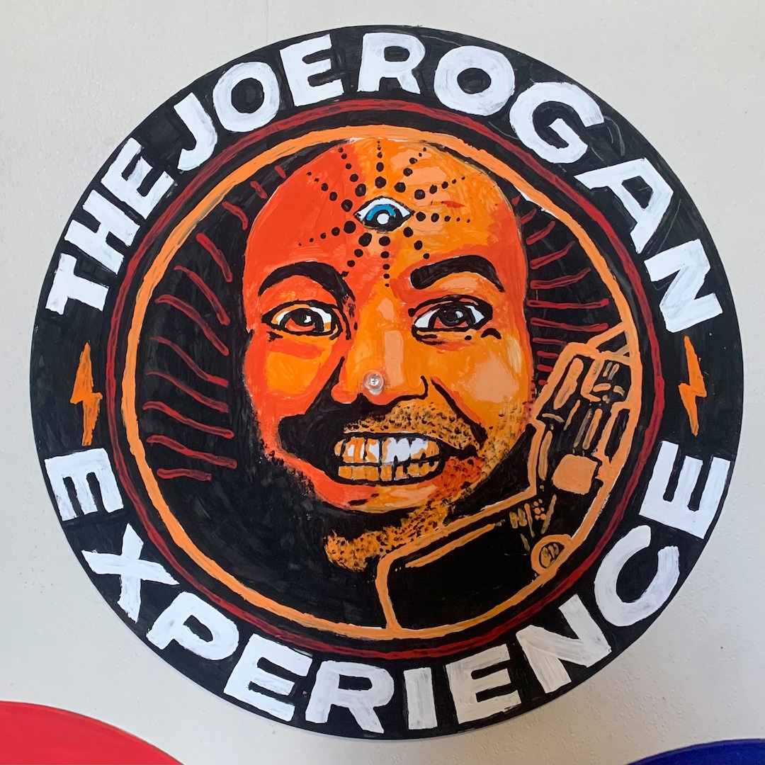 JRE Hand-painted Logo Podcast Art on Vinyl Record Joe Rogan Experience - Etsy
