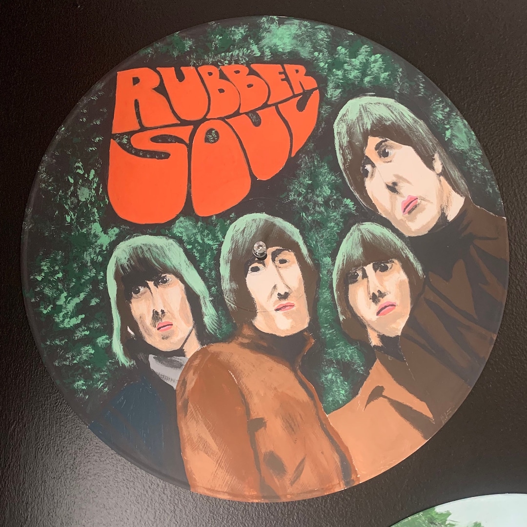 The Beatles Rubber Soul Hand-painted Album Cover on Vinyl Record - Etsy