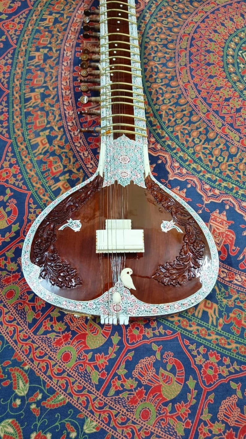 Electric Sitar Indian Professional Indian String Instrument - Etsy