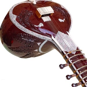 Sitar Indian Handcarved Left Hand Ravi Shankar Sitar 7 Main String 13 ...