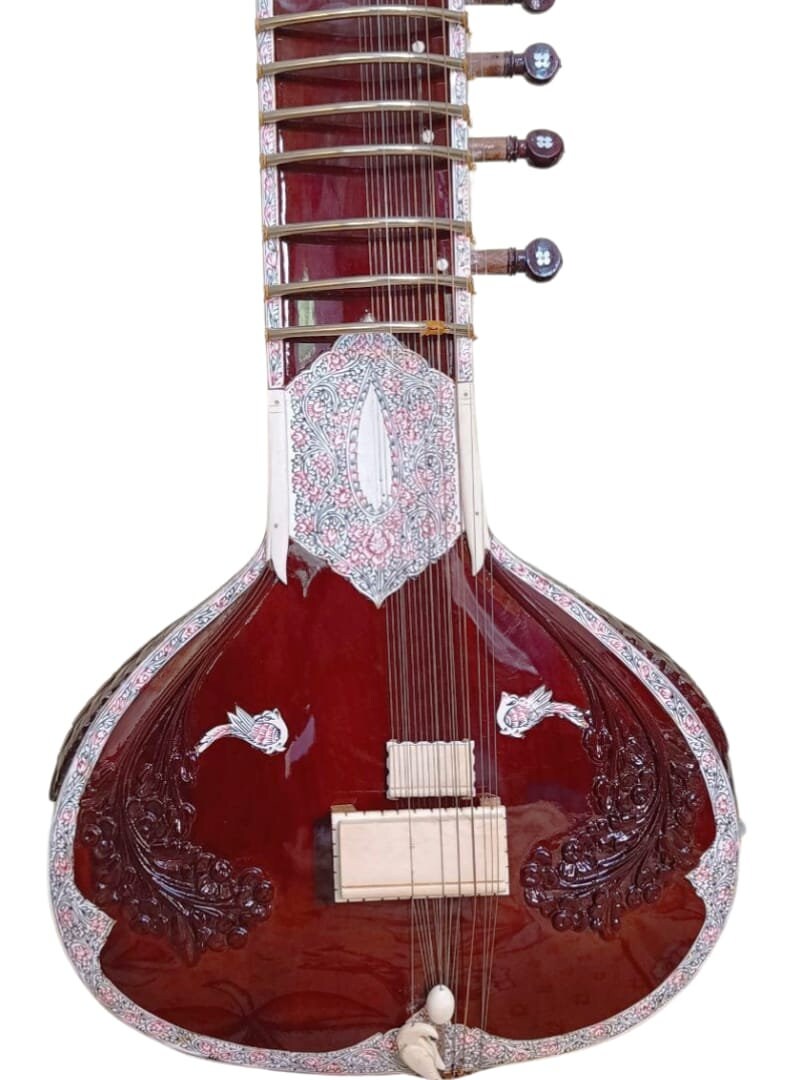 Sitar Indian Handcarved Left Hand Ravi Shankar Sitar 7 Main - Etsy