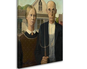 American Gothic Classic Art Print | Grant Wood | 1930 - Etsy