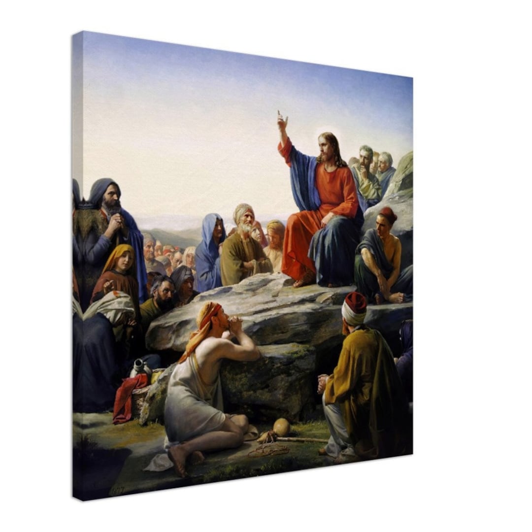 The Sermon on the Mount, Carl Bloch, Fine Art Print on Canvas - Etsy
