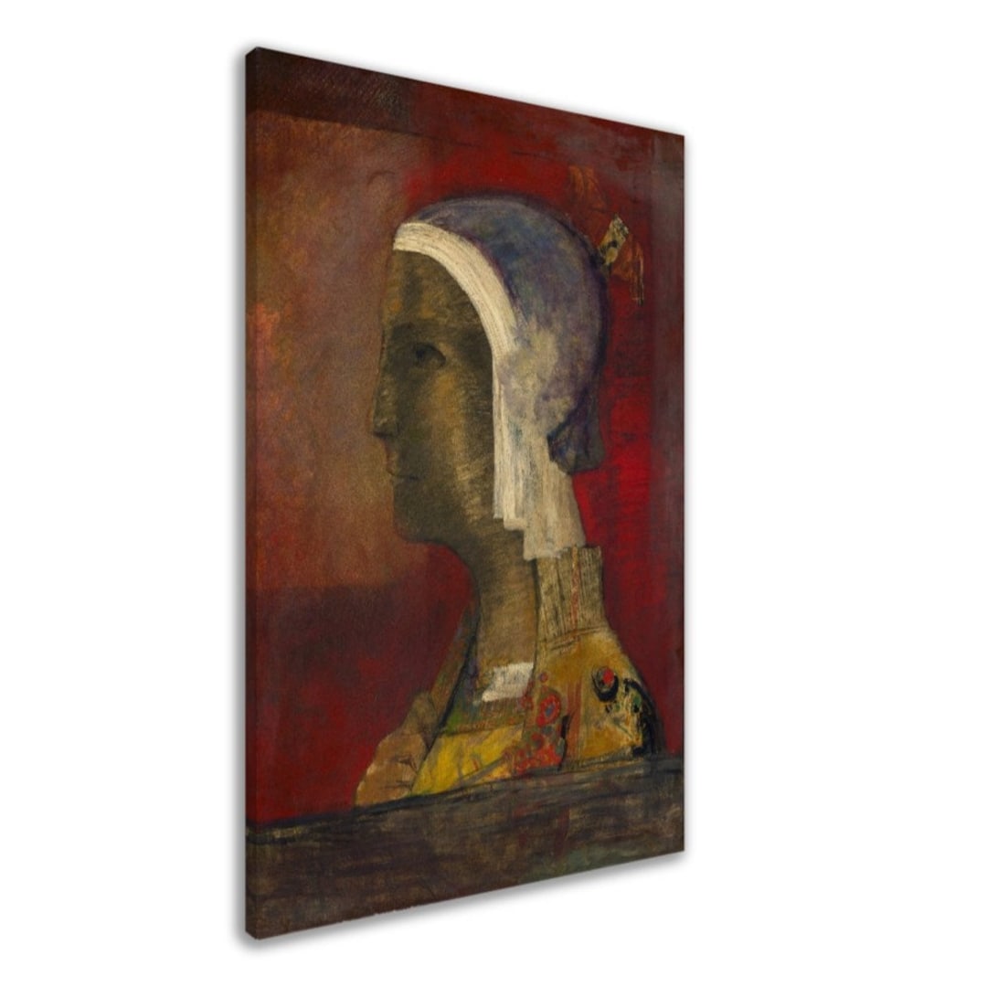 Symbolic Head (c. 1890), Odilon Redon, Fine Art Print on Canvas - Etsy
