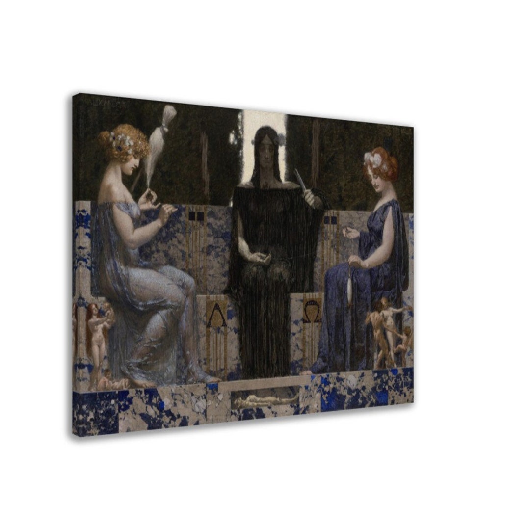 The Three Fates (c. 1910), Alexander Rothaug, Fine Art Print on Canvas ...