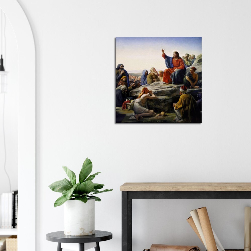 The Sermon on the Mount, Carl Bloch, Fine Art Print on Canvas - Etsy