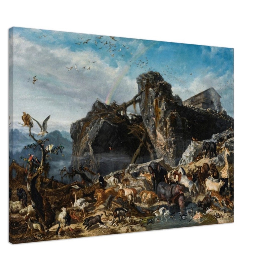 Noah’s Ark (1867), Filippo Palizzi, Fine Art Print on Canvas - Etsy