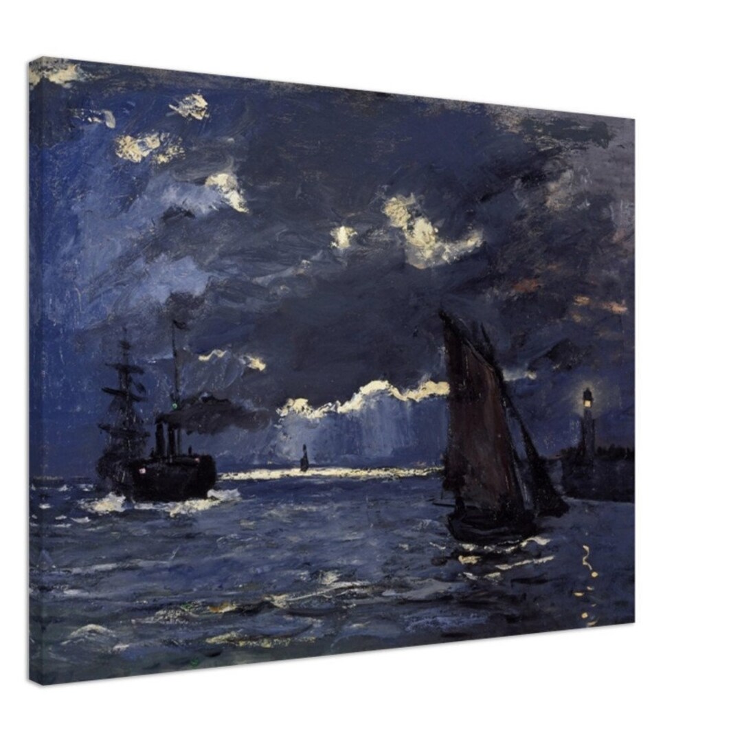 A Seascape, Shipping by Moonlight (1864), Claude Monet, Fine Art Print ...