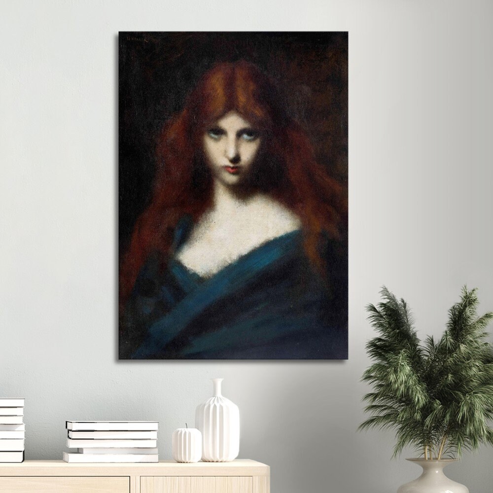 Portrait of a Young Girl With Red Hair, Jean-jacques Henner, Fine Art ...