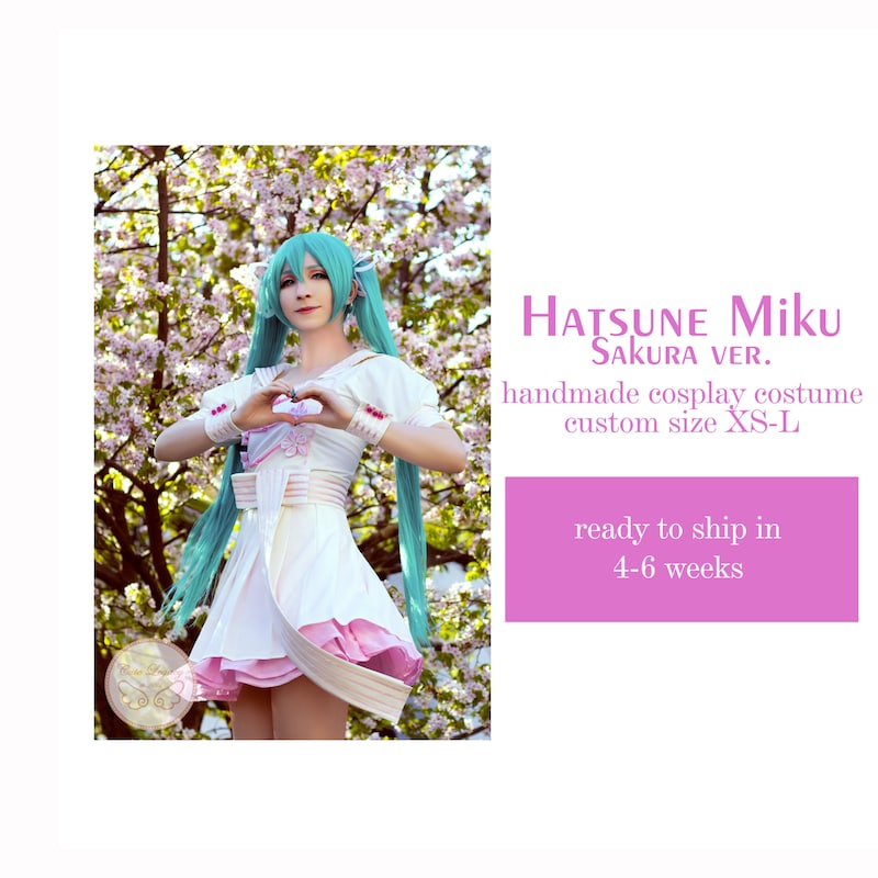 Sakura Miku Cosplay - Etsy