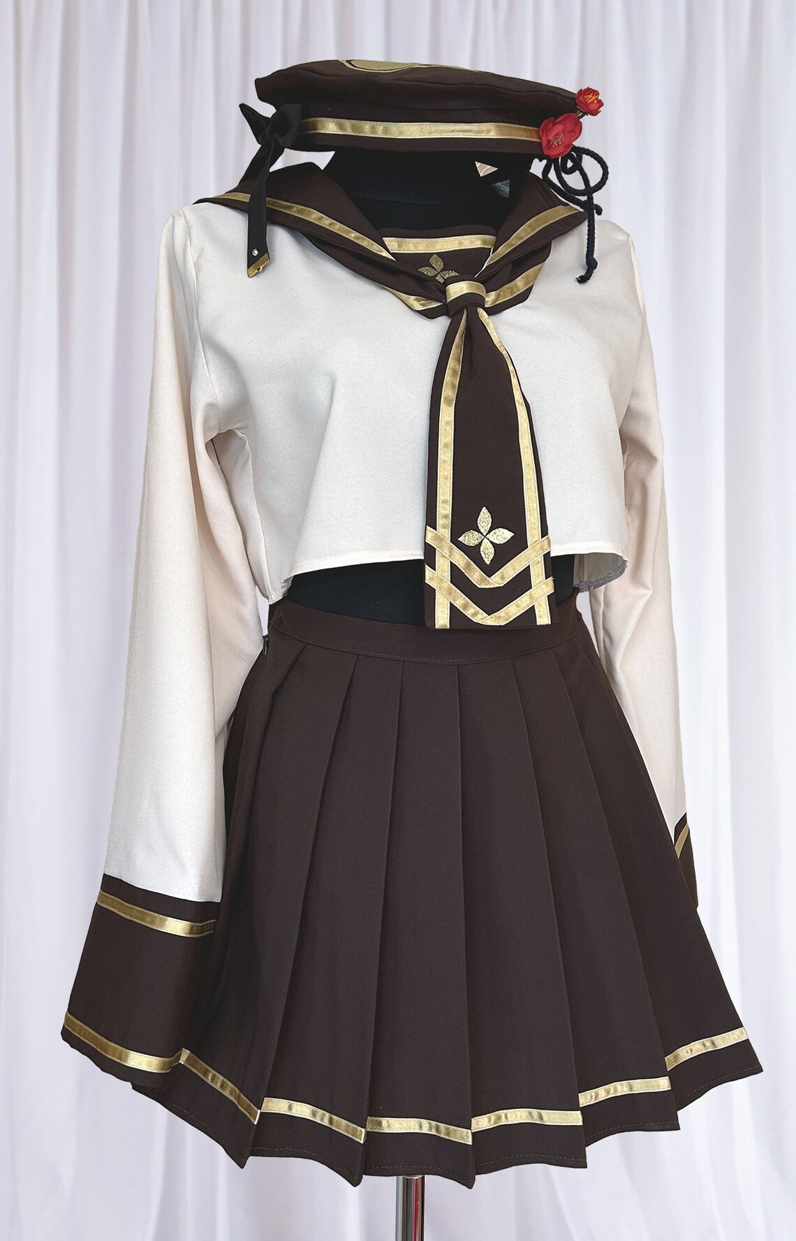 Hutao Genshin Impact Cosplay Costume School Uniform Custom - Etsy