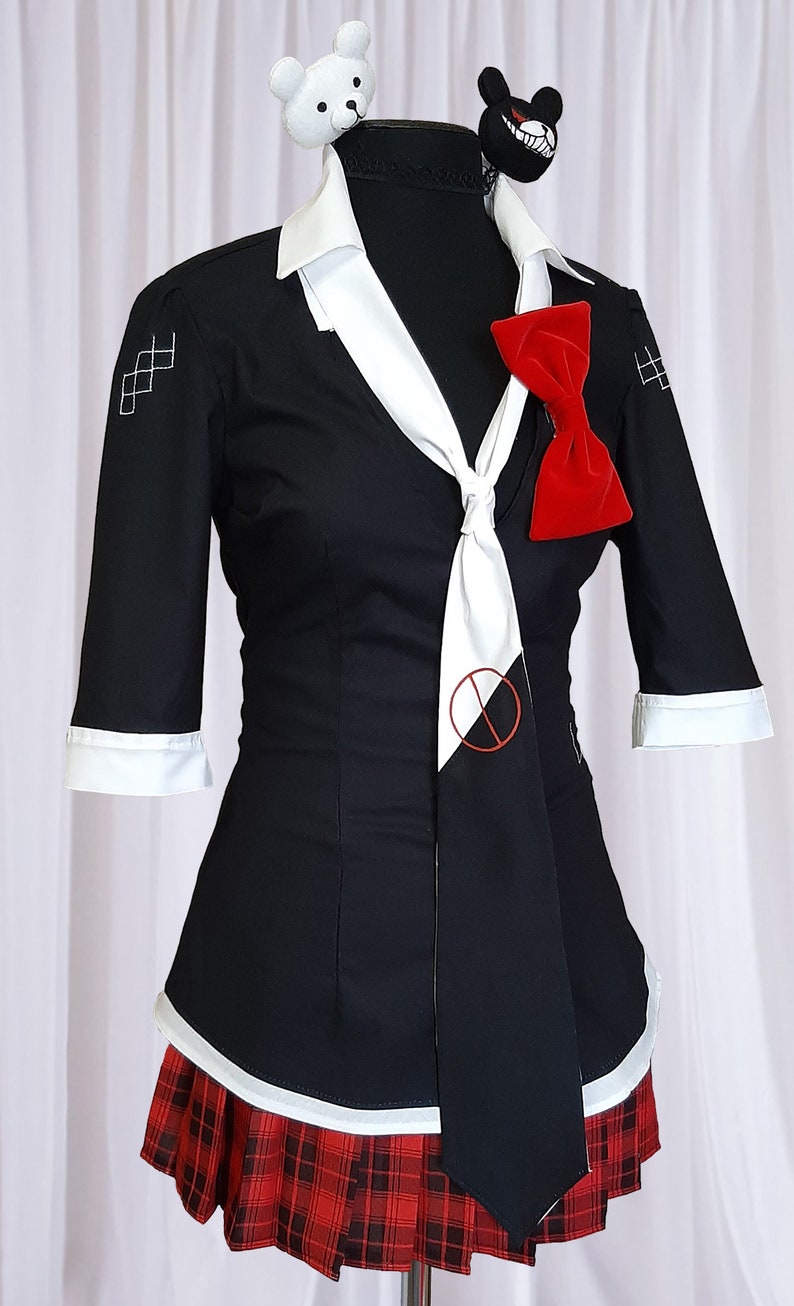 Junko Enoshima Danganronpa Cosplay Costume School Uniform Custom Made ...